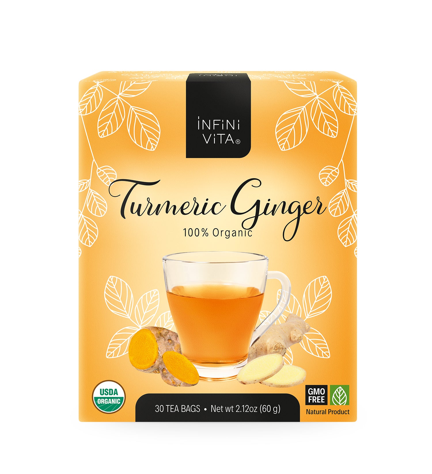 Turmeric Ginger - 30 Tea Bags – Infini Vita by Loyally Active, LLC